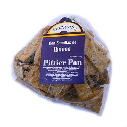 Galletas Integrales Rectangulares Con Quinoa "Pittier Pan" - Ayni Cocina