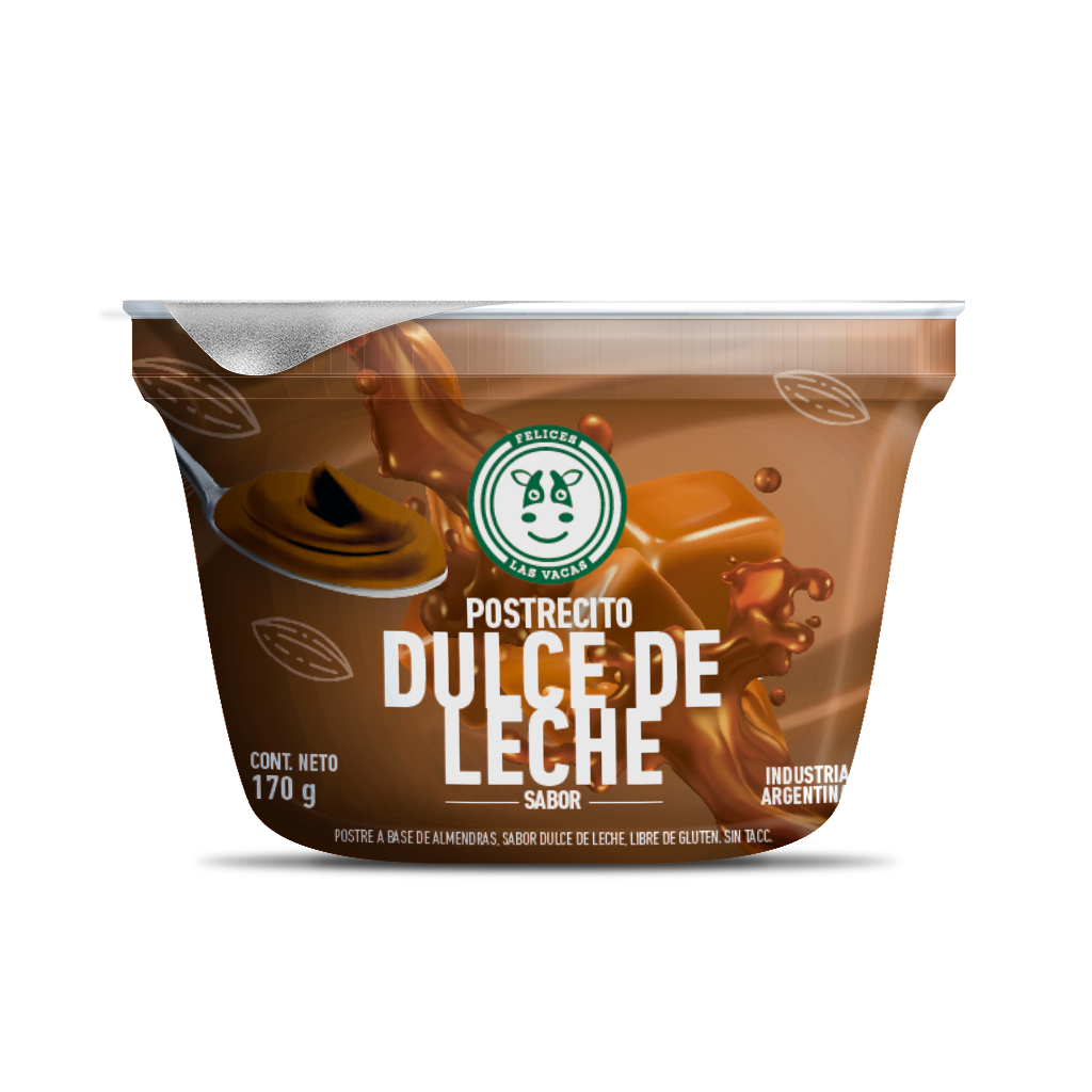 Postrecito de Almendras sabor Dulce de Leche "Felices las vacas" - Ayni ...